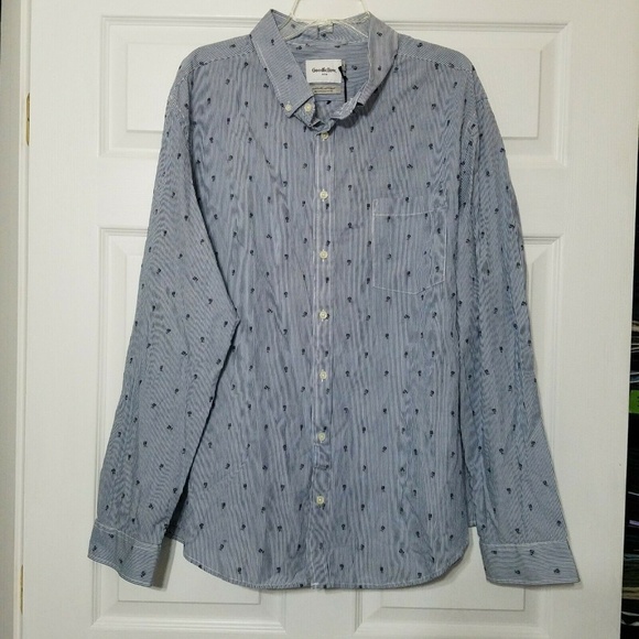Goodfellow & Co | Shirts | Goodfellow Button Down Dress Shirt Xxl Blue ...